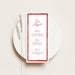 Watercolor Red Frame Dinner Menu TEMPLATE, Red Watercolor Frame, Long ...