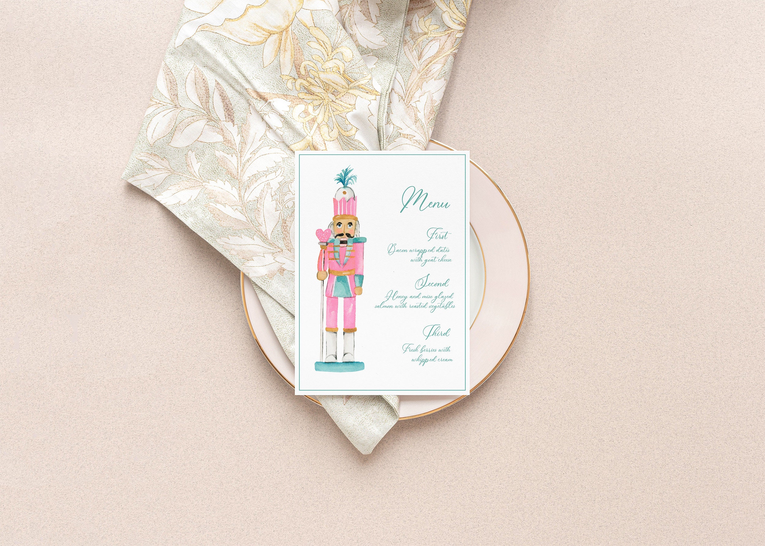 Nutcracker Dinner Menu TEMPLATE Holiday Party Menu Printable - Etsy