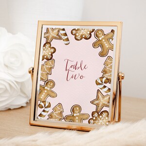 Holiday Table Numbers TEMPLATE, Christmas Party Table Numbers ...