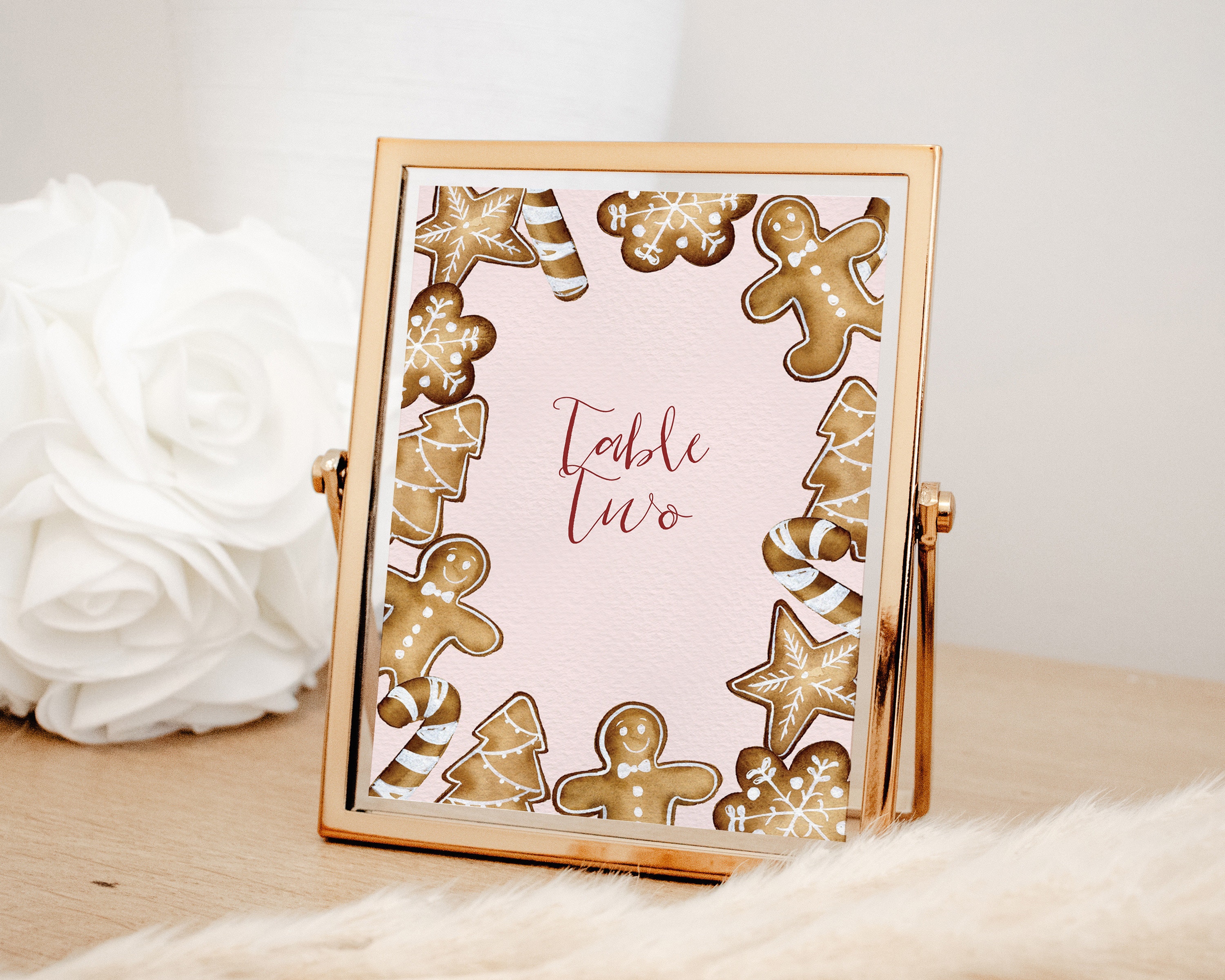 Holiday Table Numbers TEMPLATE, Christmas Party Table Numbers ...