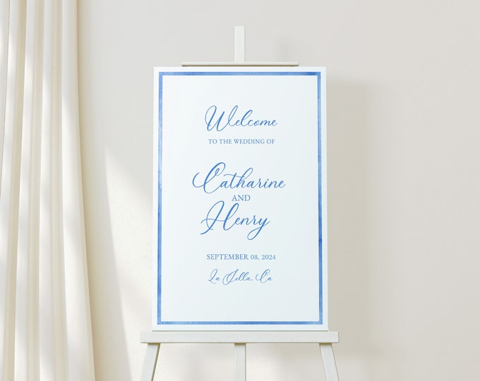 Lacie | Printed Welcome Sign, Fine Art Wedding Welcome Sign, Fine Art ...