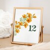 Light Blue Watercolor Frame Table Numbers TEMPLATE, Printable Table ...