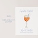 Aperol Spritzer Watercolor Cocktail Menu TEMPLATE, Signature Drink Menu ...
