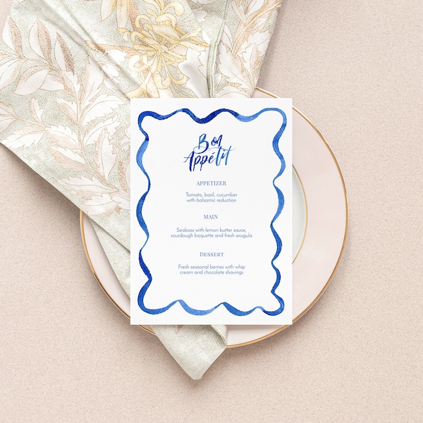 Handwritten Menu Card - Etsy
