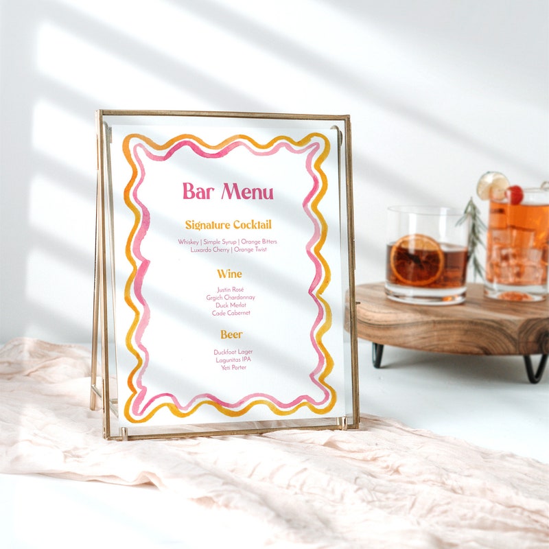 Bar Menu - Etsy
