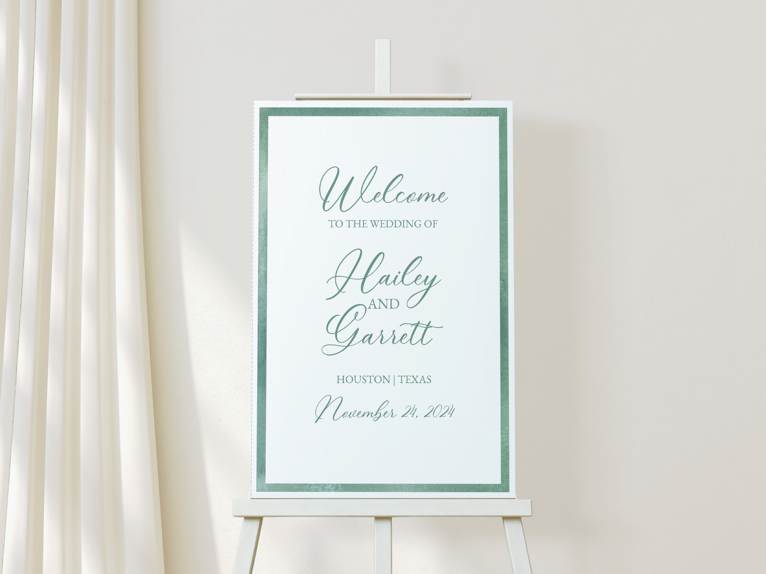 Sage Green Watercolor Welcome Sign Welcome Sign Template - Etsy
