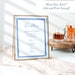 Watercolor Blue Frame Bar Menu TEMPLATE, Light Blue Watercolor Frame ...