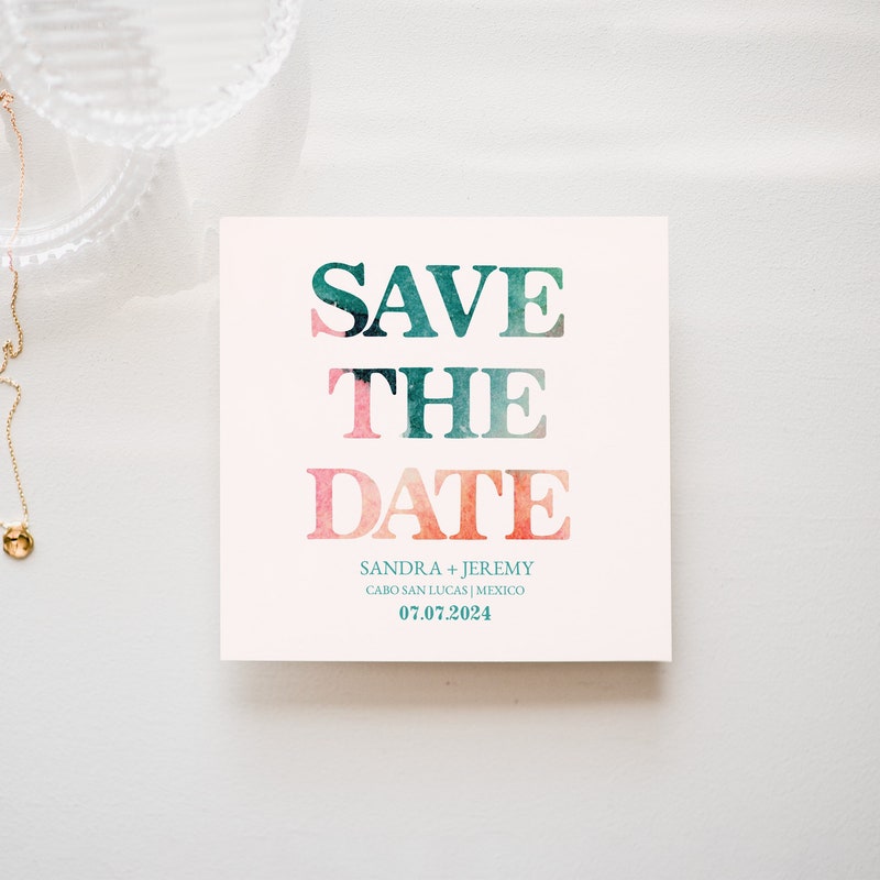 Square Save the Date - Etsy