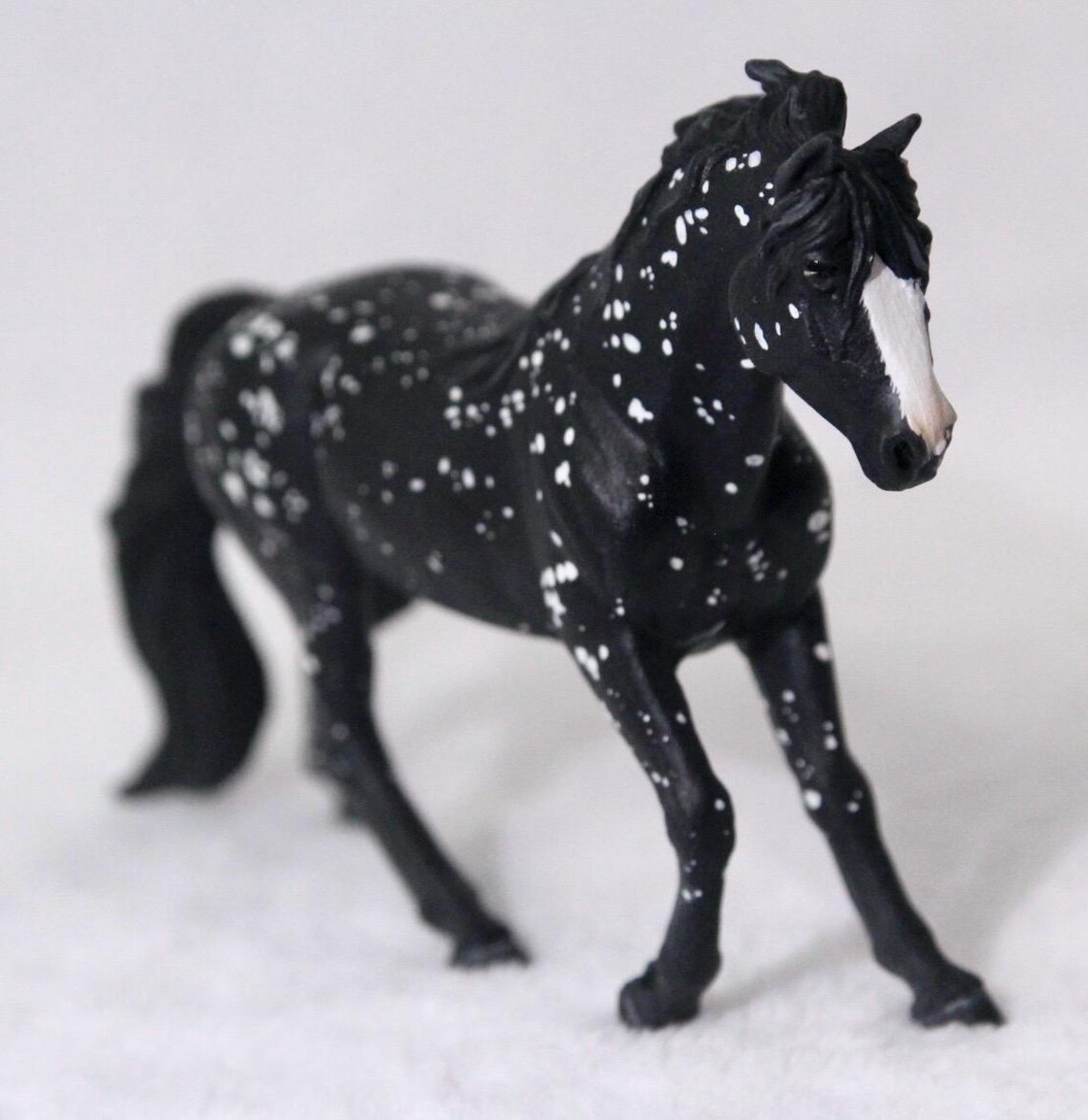 OOAK Model Horse - Safari LTD Black Snowflake Repaint - Etsy