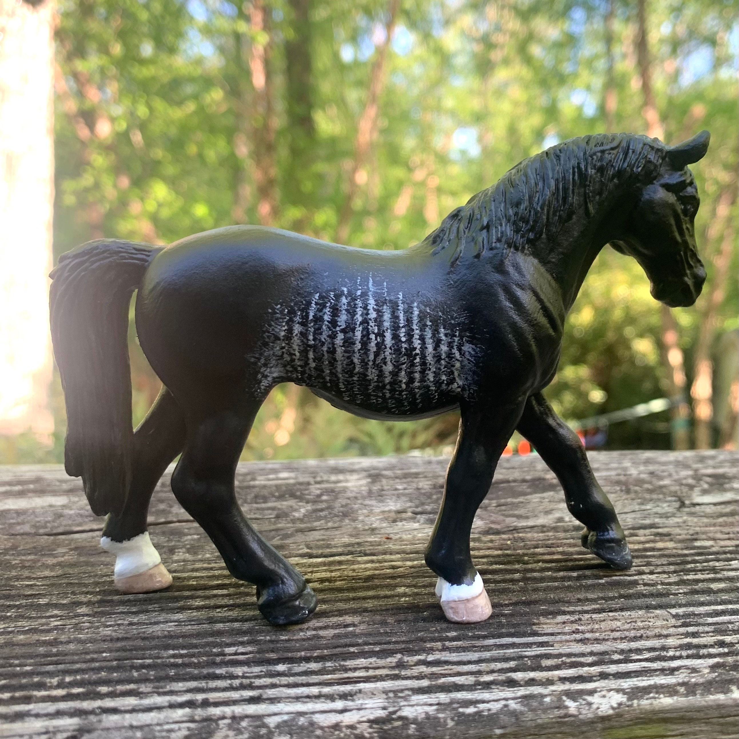 Custom Model Horse Repaint Black Rabicano Mare - Etsy