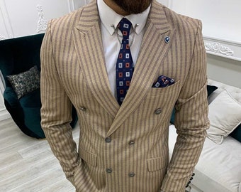 Breasted Suit Men - Etsy