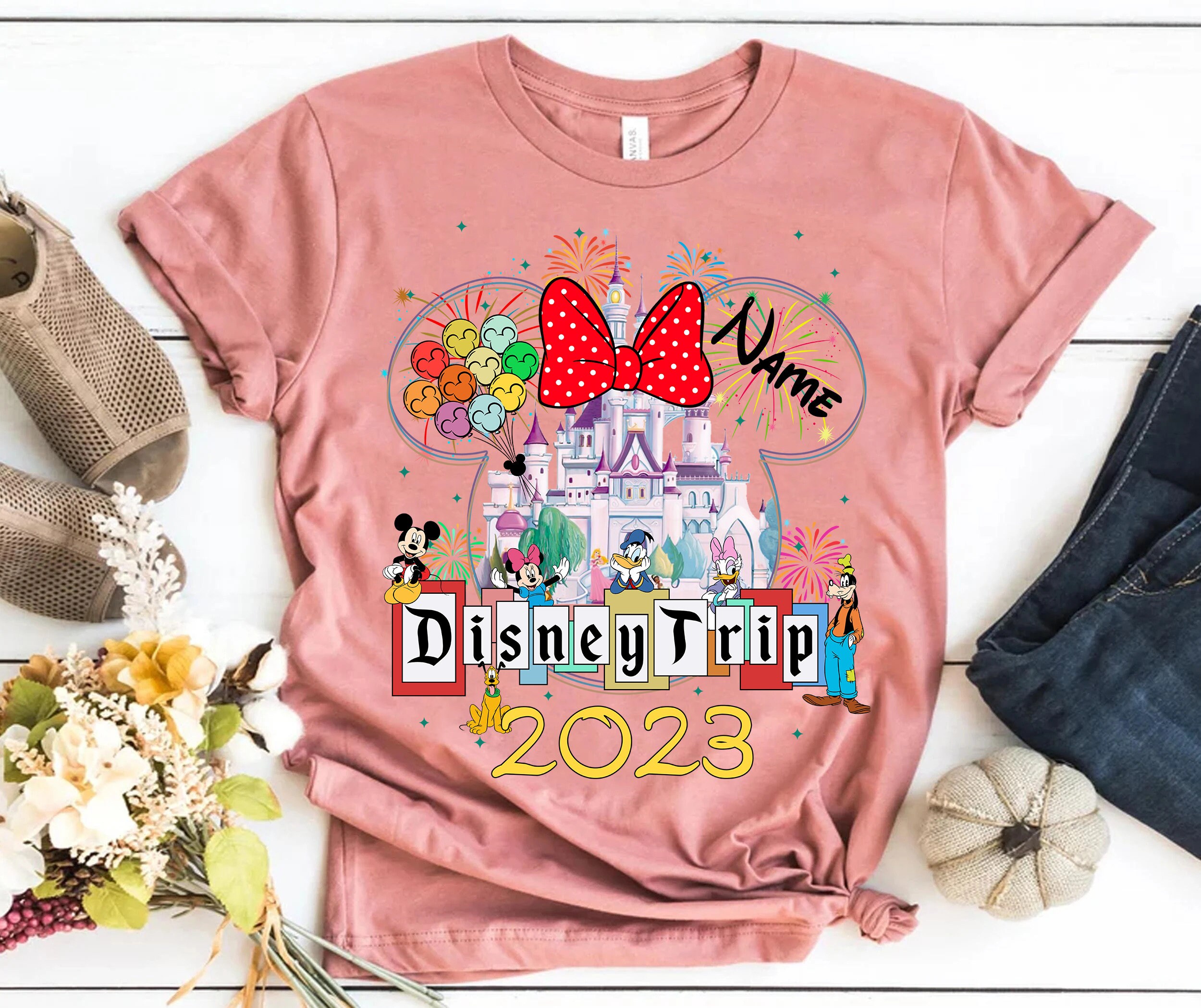 Disney Custom Name Shirts, Disney Trip 2023, Disney Family Shirts with ...