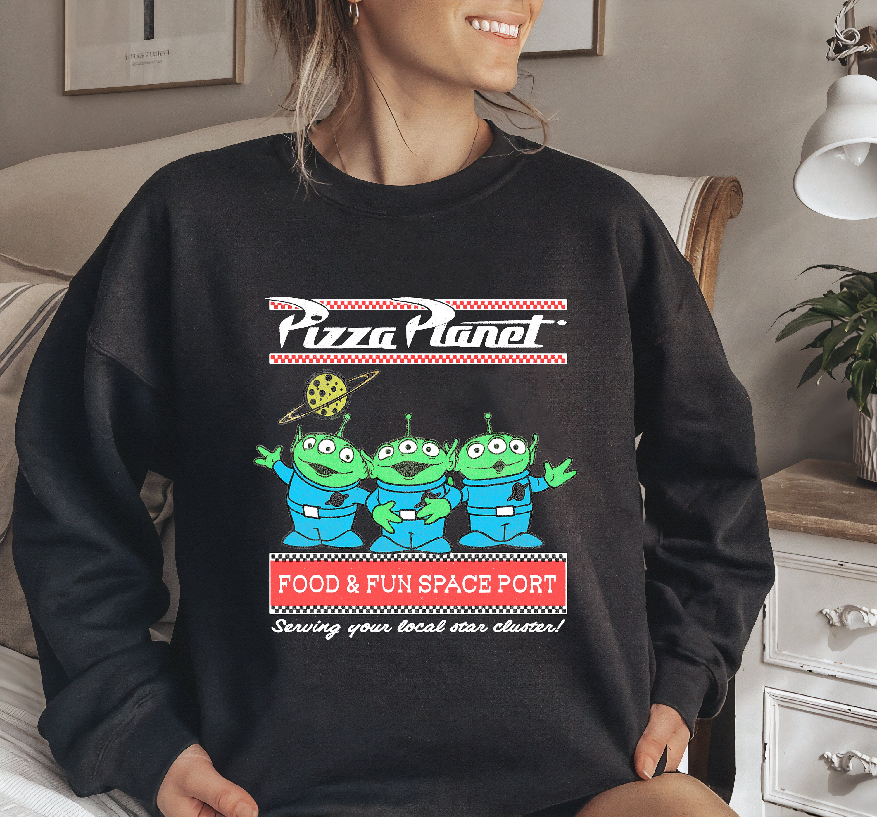 Disney Pixar Aliens Pizza Planet Pastel Logo T-Shirt Designed & Sold By ...
