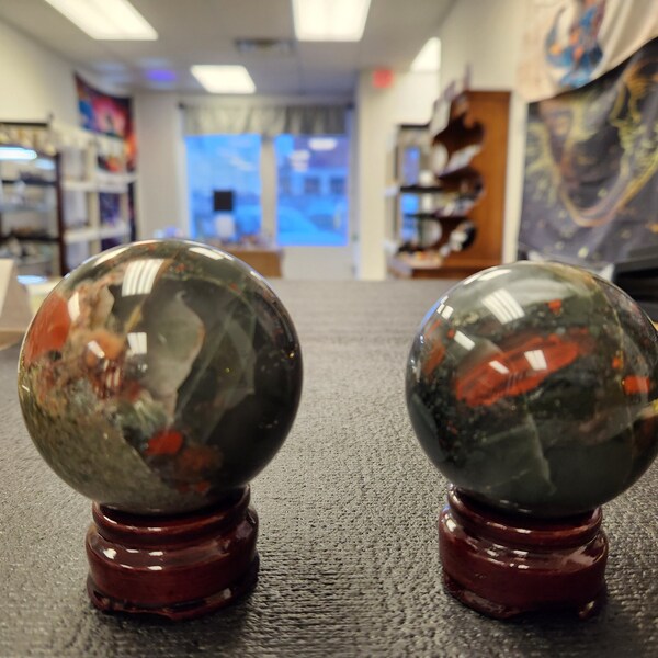 Bloodstone Sphere - Etsy