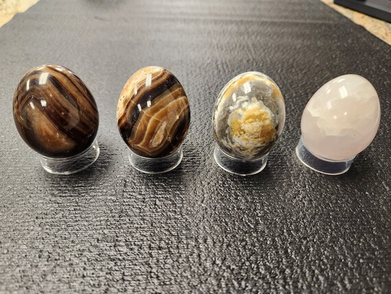 Black Opal Egg Bumble Bee Jasper Egg Pink Mangano Egg - Etsy