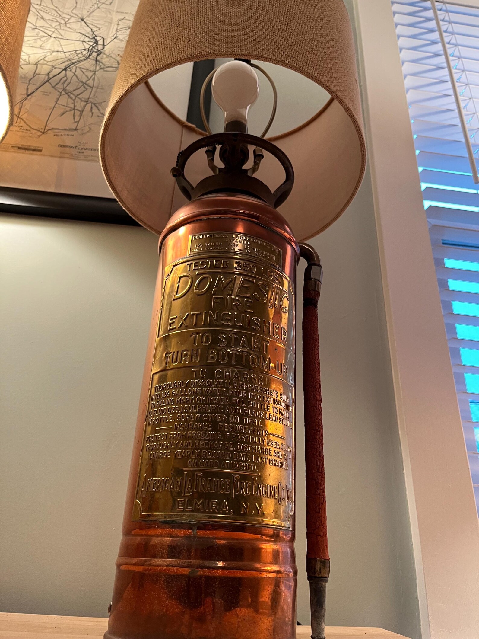 Antique Fire Extinguisher Lamp (pony Size) - Etsy