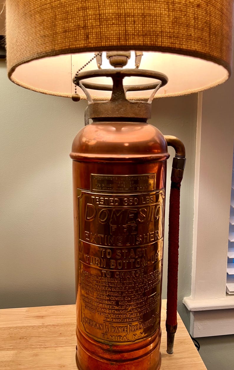 Antique Fire Extinguisher Lamp (pony Size) - Etsy