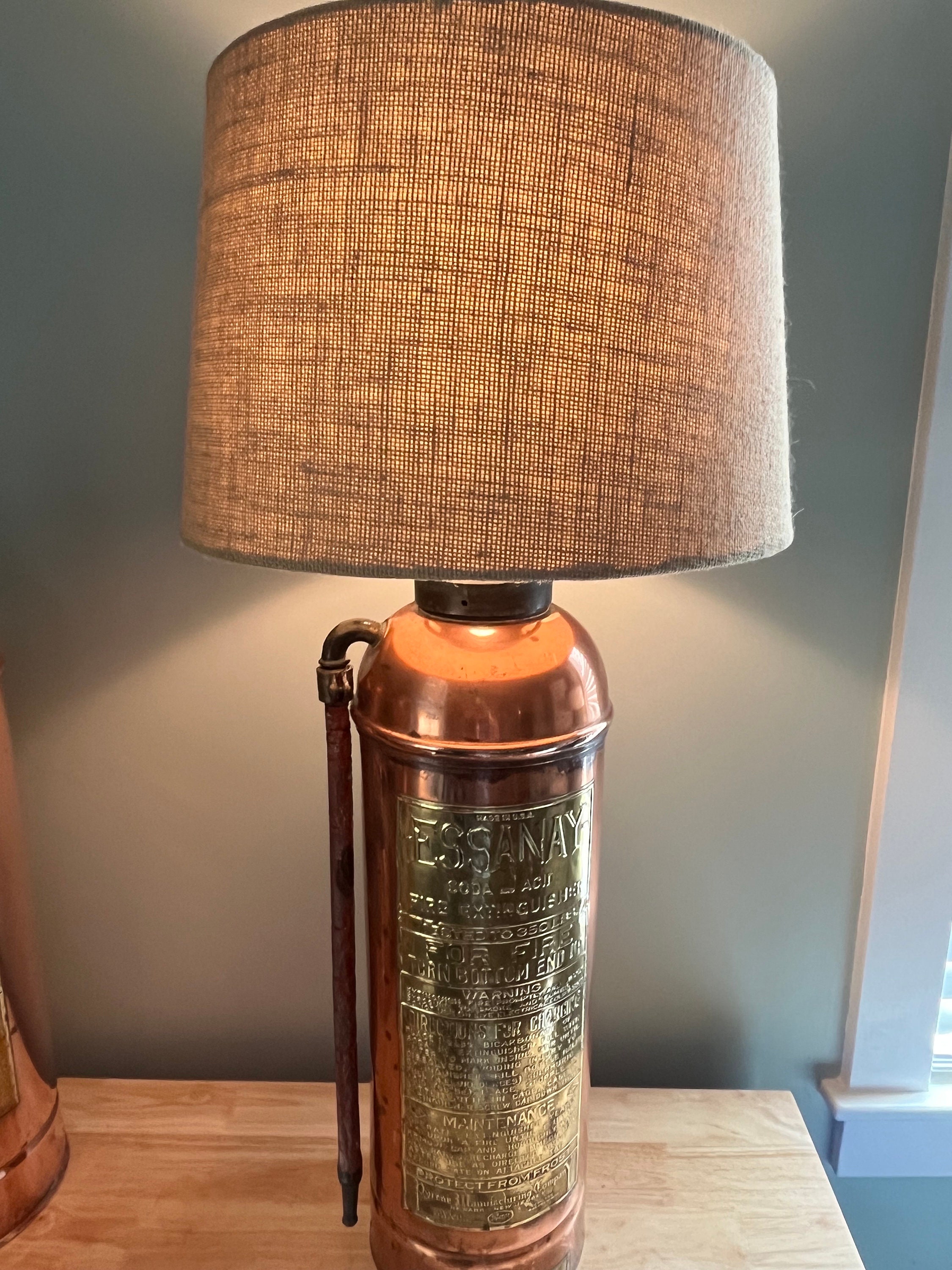 Antique Fire Extinguisher Lamp: Essanay , Newark,nj copper and Vintage ...