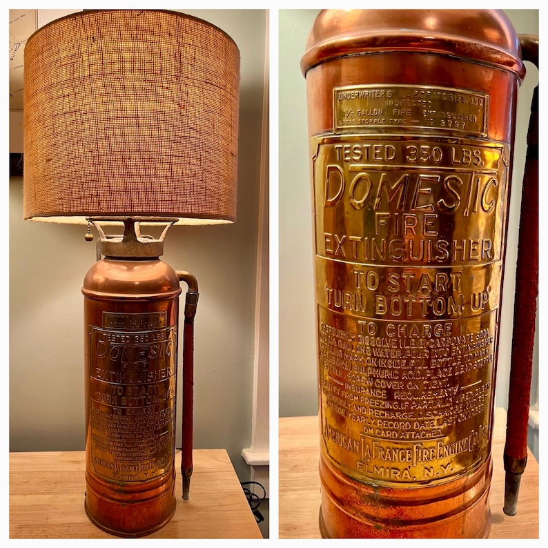 Antique Fire Extinguisher Lamp (pony Size) - Etsy