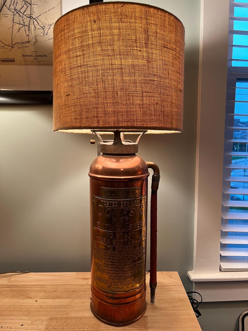 Antique Fire Extinguisher Lamp (pony Size) - Etsy