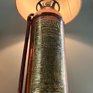 Antique Fire Extinguisher Lamp: Essanay , Newark,nj copper and Vintage ...