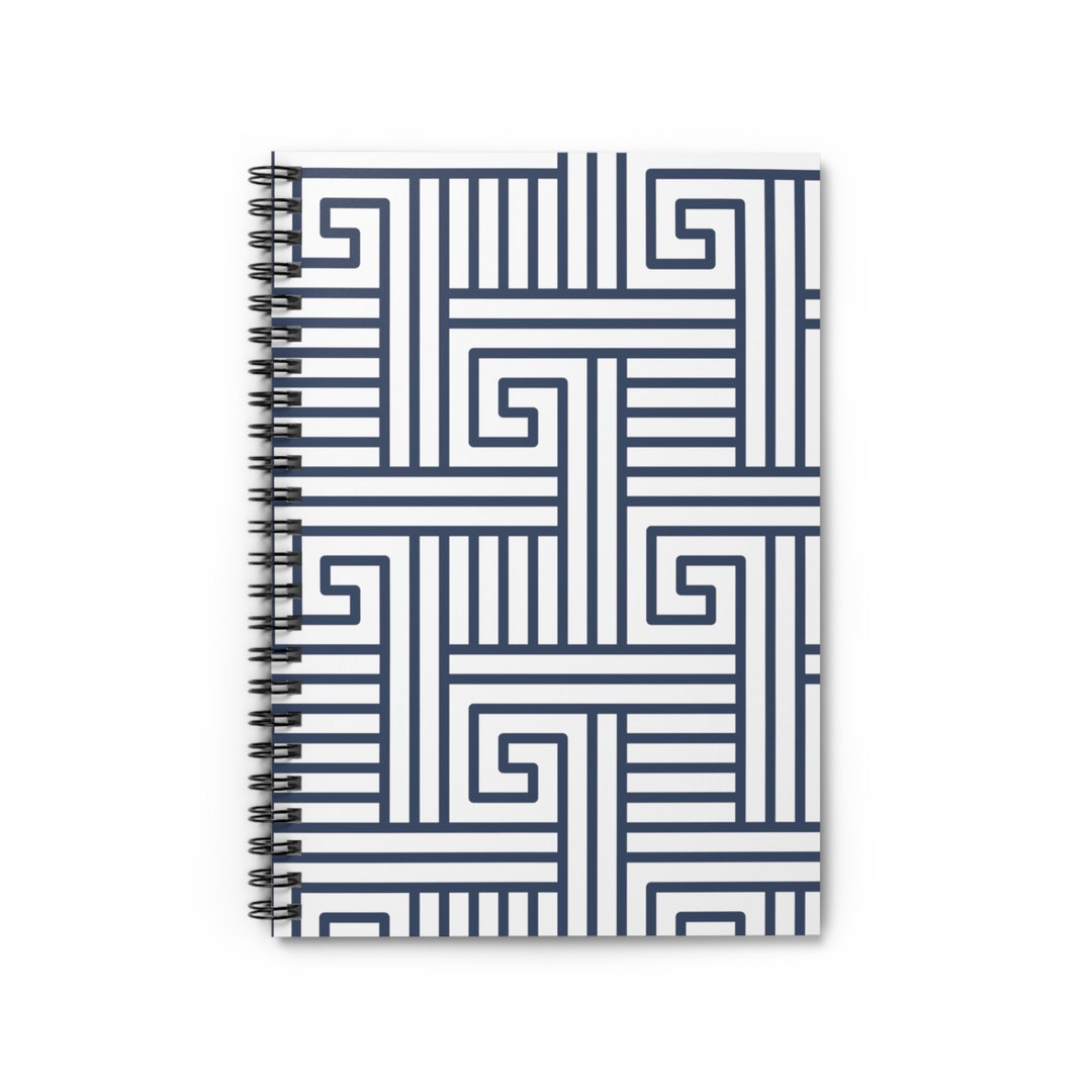 Traditional Greek Spirals Spiral Notebook Ruled Line - Etsy