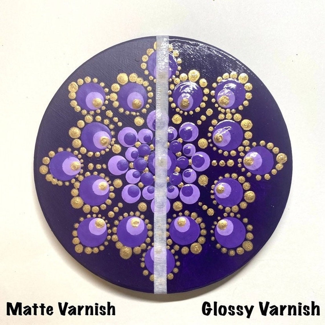 Hand Painted Ceramic Coaster Mandala Dot Art Decorative - Etsy