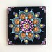 Hand Painted Ceramic Coaster Mandala Dot Art Decorative - Etsy