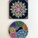 Hand Painted Ceramic Coaster Mandala Dot Art Decorative - Etsy