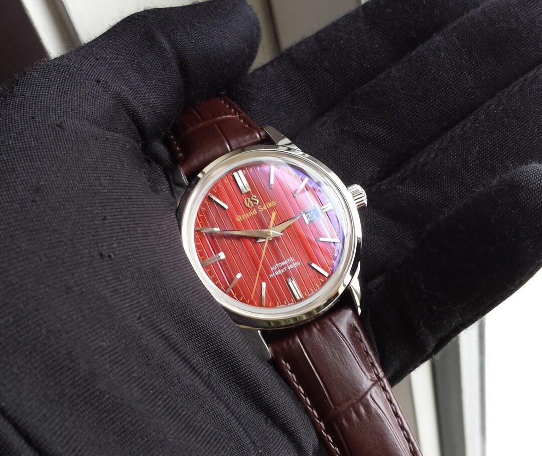 A Seiko Mod GS Grandseiko Autumn Red Watch. Seagull ST2130 - Etsy