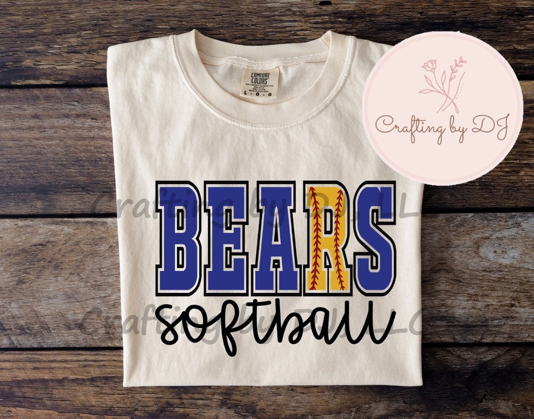 Bears Softball PNG R Softball Design - Etsy