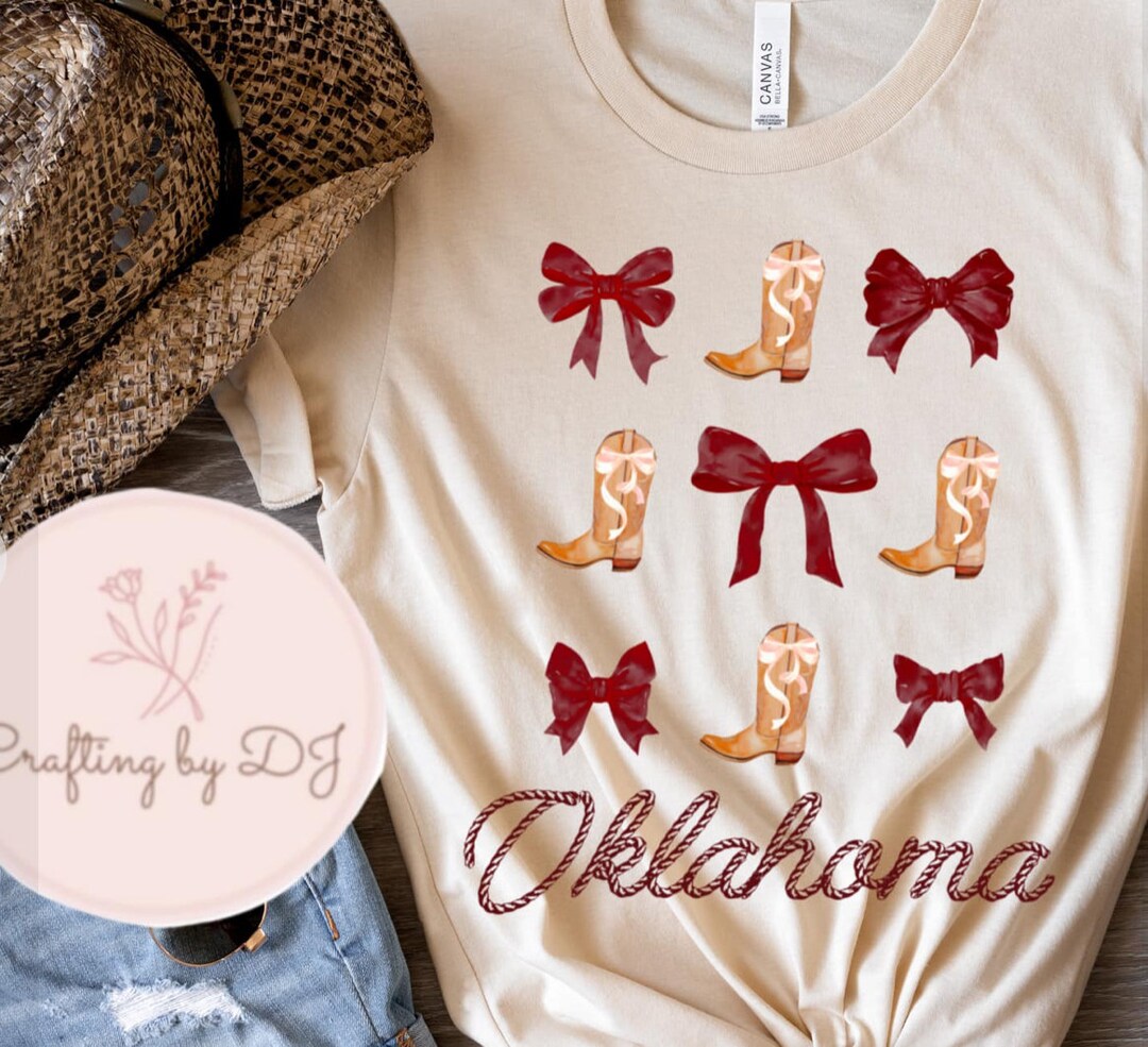 Oklahoma Coquette Red Cowboy Boot PNG Design - Etsy