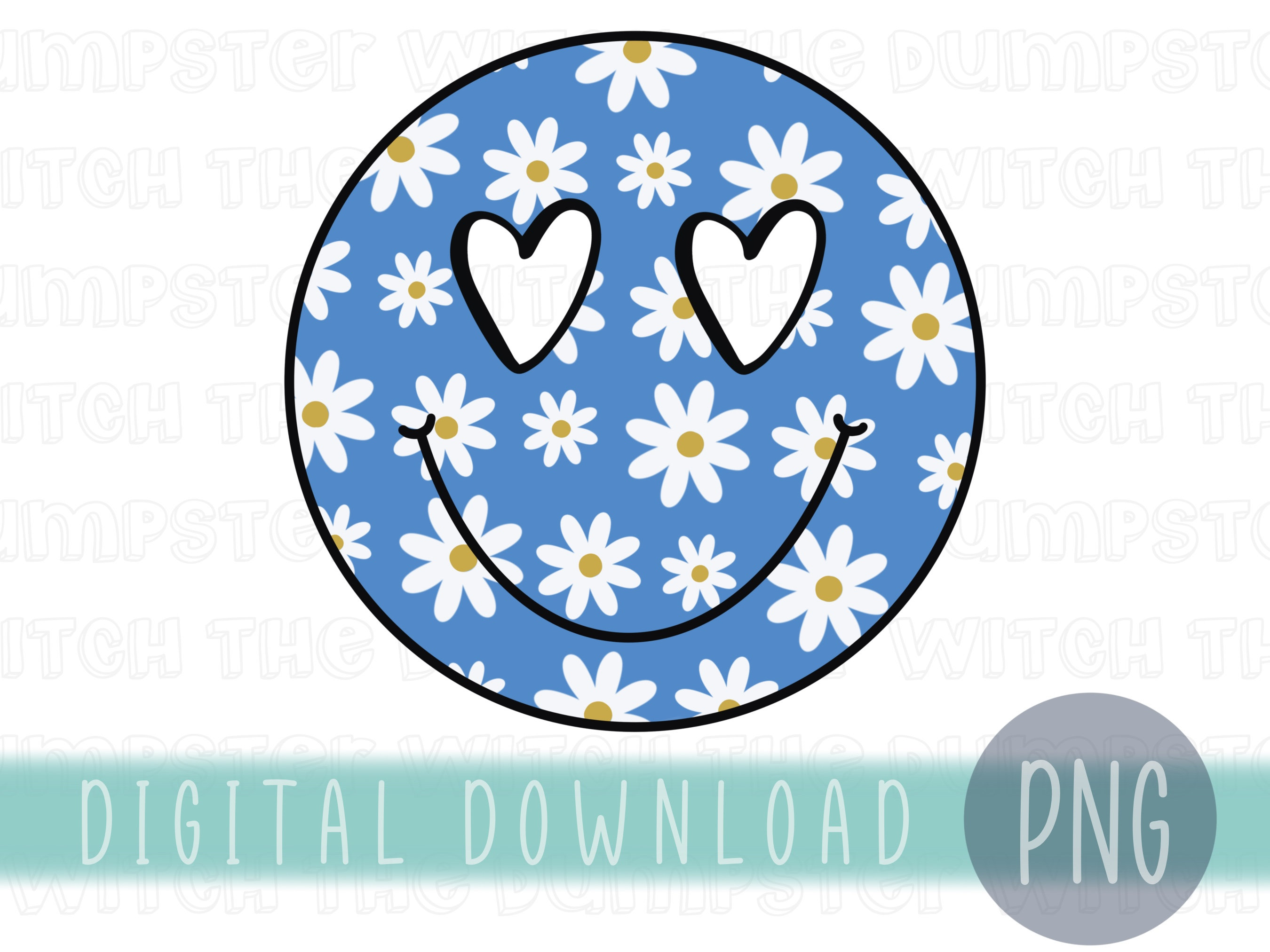 Daisy Smiley Face Design PNG Smiley Face Shirt Design Flower Child ...
