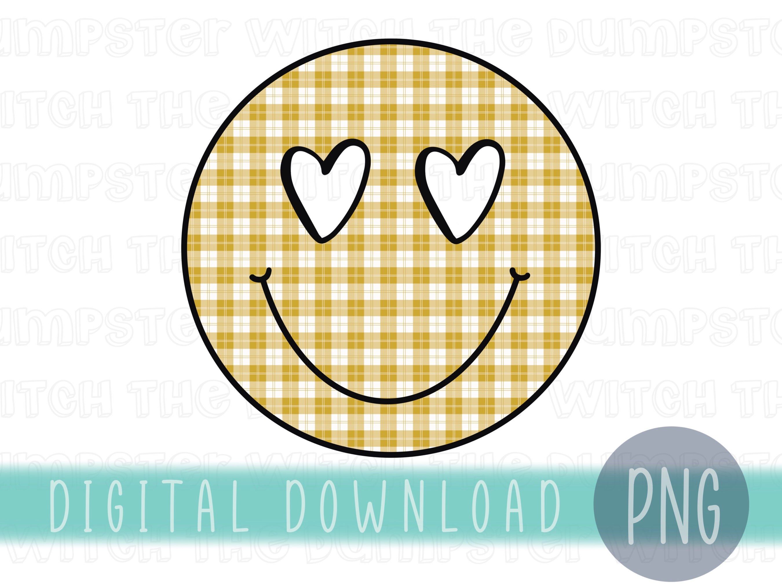 Yellow Smiley Face Design PNG - Retro Plaid Shirt Design Smiley Face ...