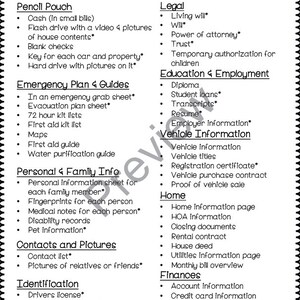 Emergency Preparedness Bug Out Binder Editable PDF - Etsy