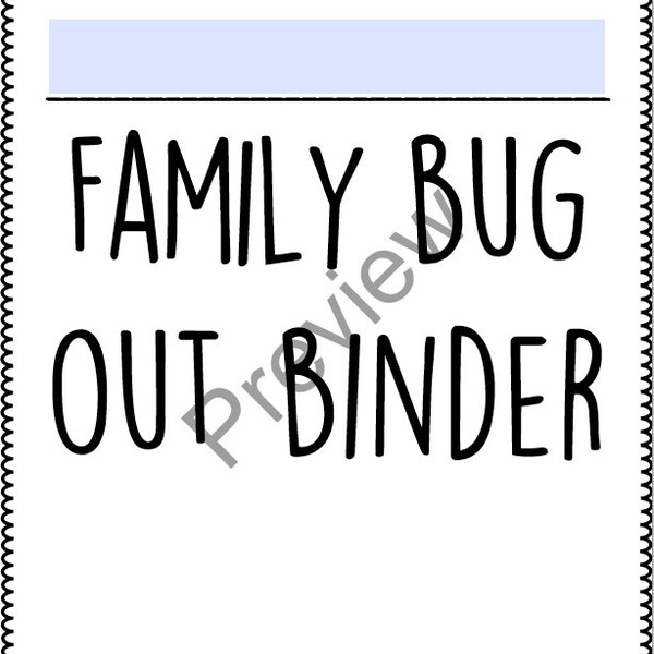 Emergency Preparedness Binder - Etsy