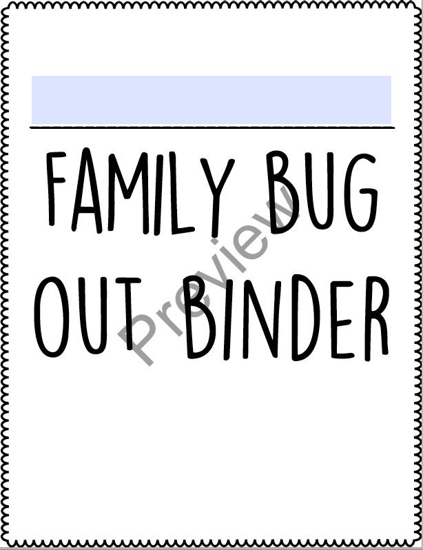 Emergency Preparedness Bug Out Binder Editable PDF - Etsy