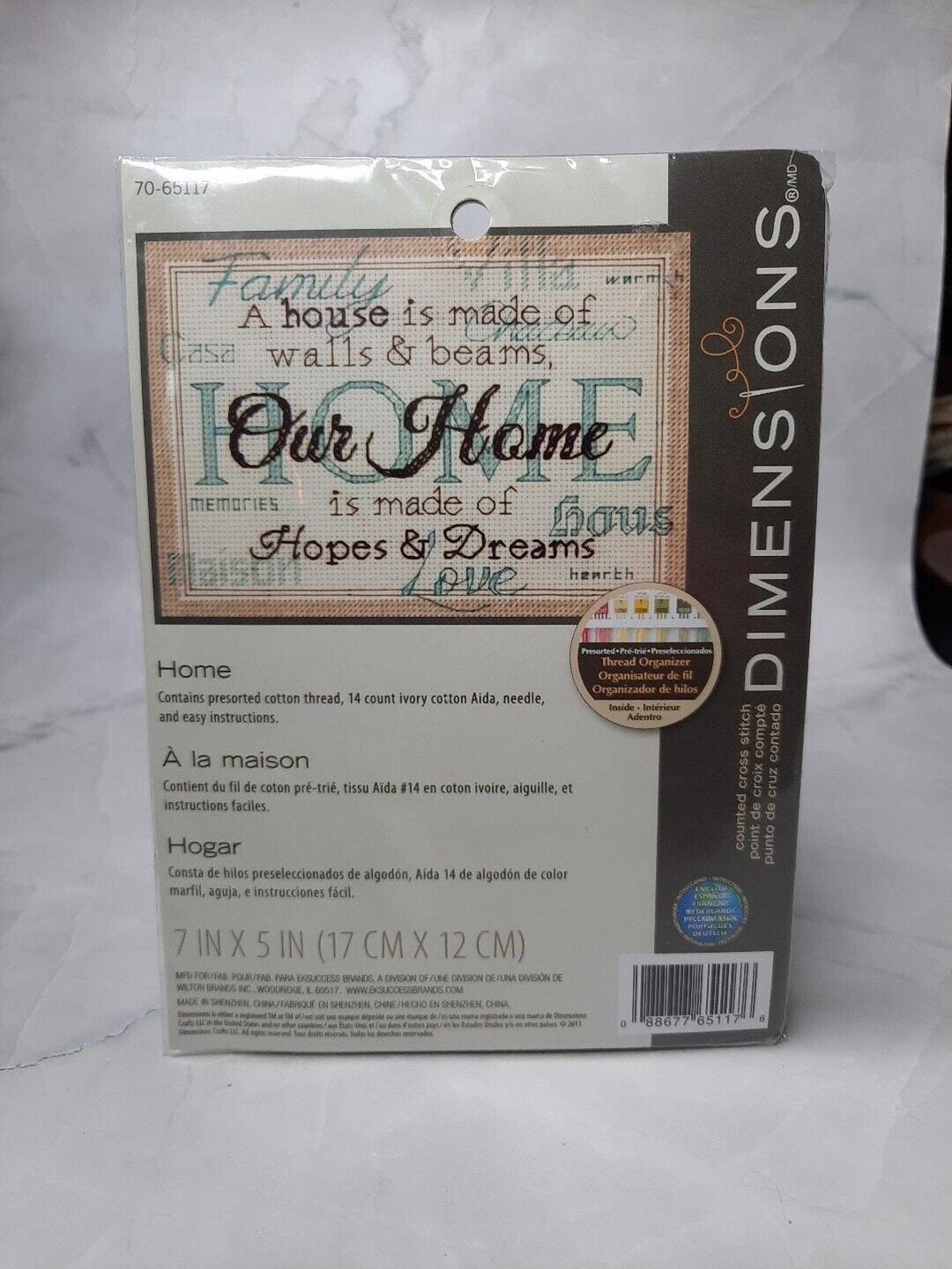 Dimensions Counted Cross Stitch Kit Home 7x5 Family Love Hope Dreams - Etsy