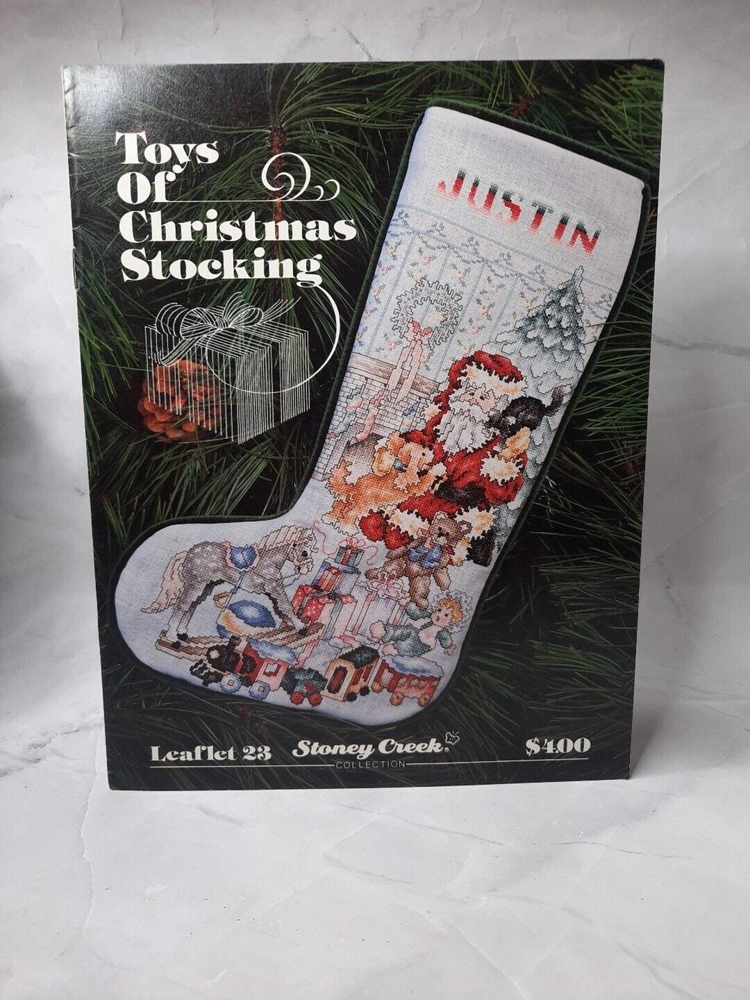1989 Stoney Creek Cross Stitch Pattern Leaflet Toys of Christmas ...