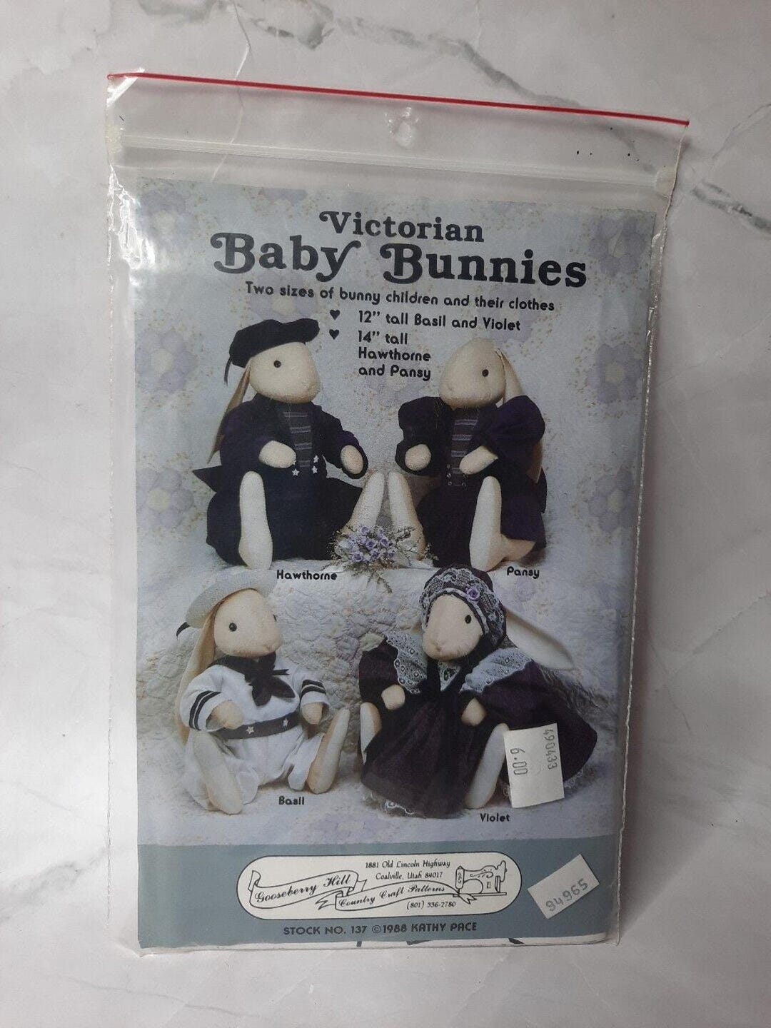 Gooseberry Hill Country Craft Patterns Victorian Baby Bunnies No 137 ...