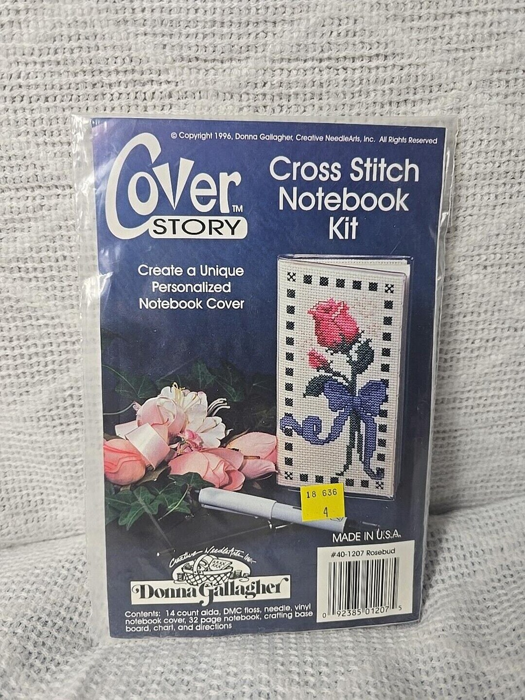 1996 Donna Gallagher Cover Story Cross Stitch Notebook Kit Rose - Etsy