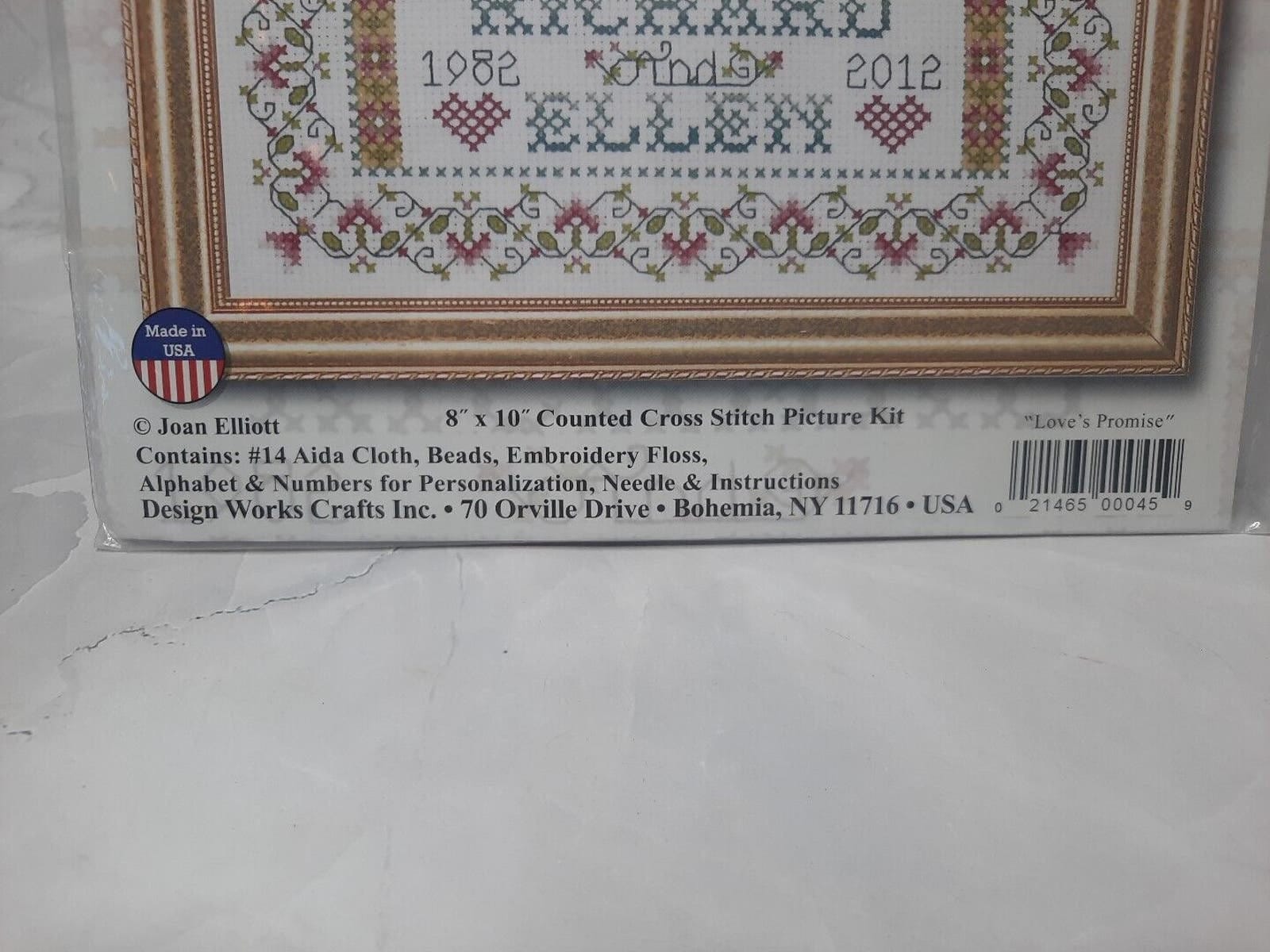 Design Works Counted Cross Stitch Picture Kit Loves Promise Marriage ...