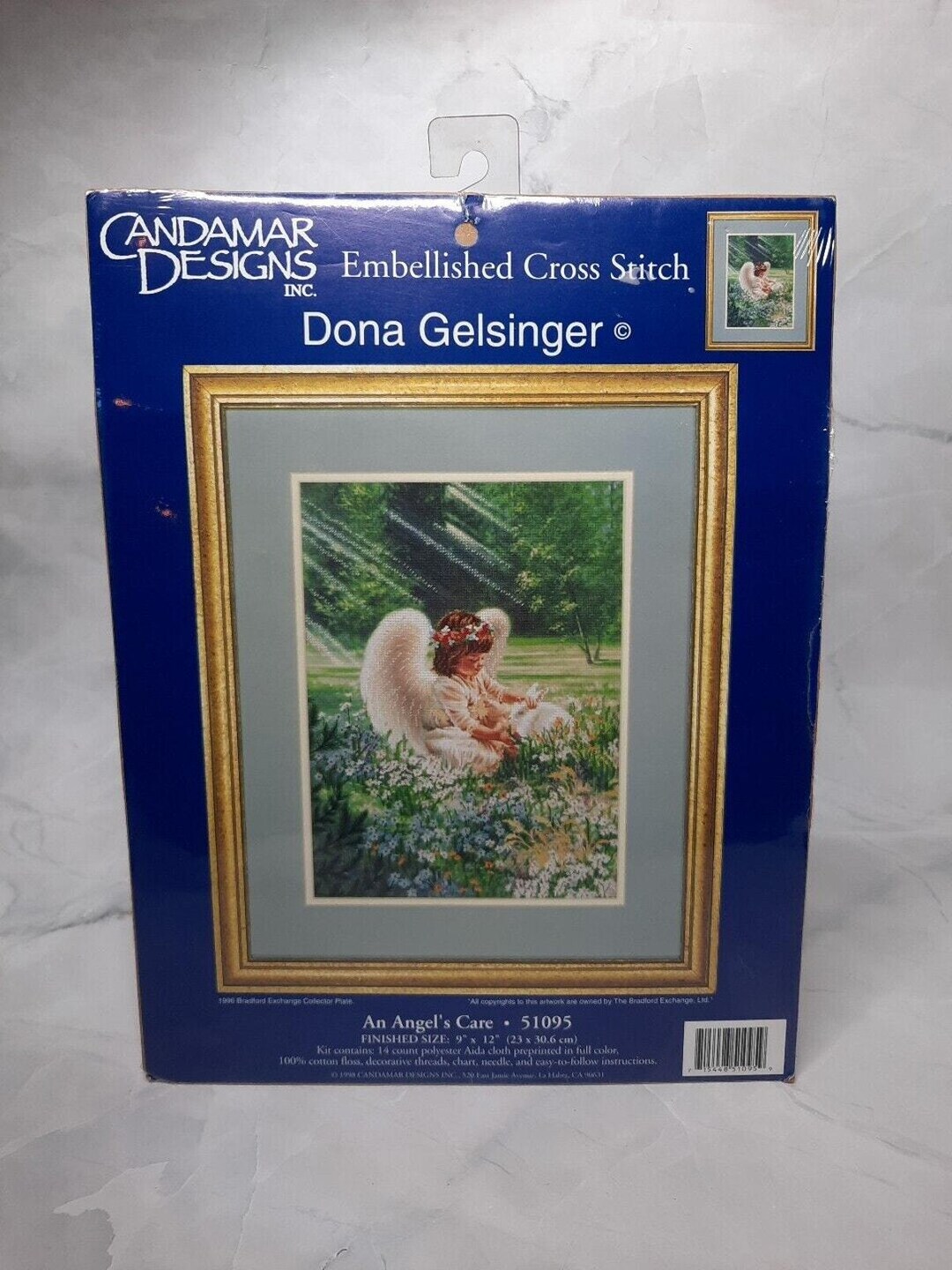 1998 Candamar Designs Embellished Cross Stitch Kit an Angel's Care ...
