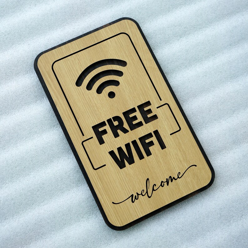 Free Wifi Wooden Sign, Wifi Laser SVG, Wifi Password Sign, Guess Room ...