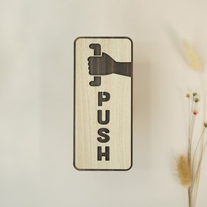 Pull/push Wooden Sign, Pull and Push Door Signs, Pull Push Wood Sign ...