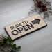 Slide to Open Sign, Wooden Sign, Office Decor, Hotel / Boutique / Store ...