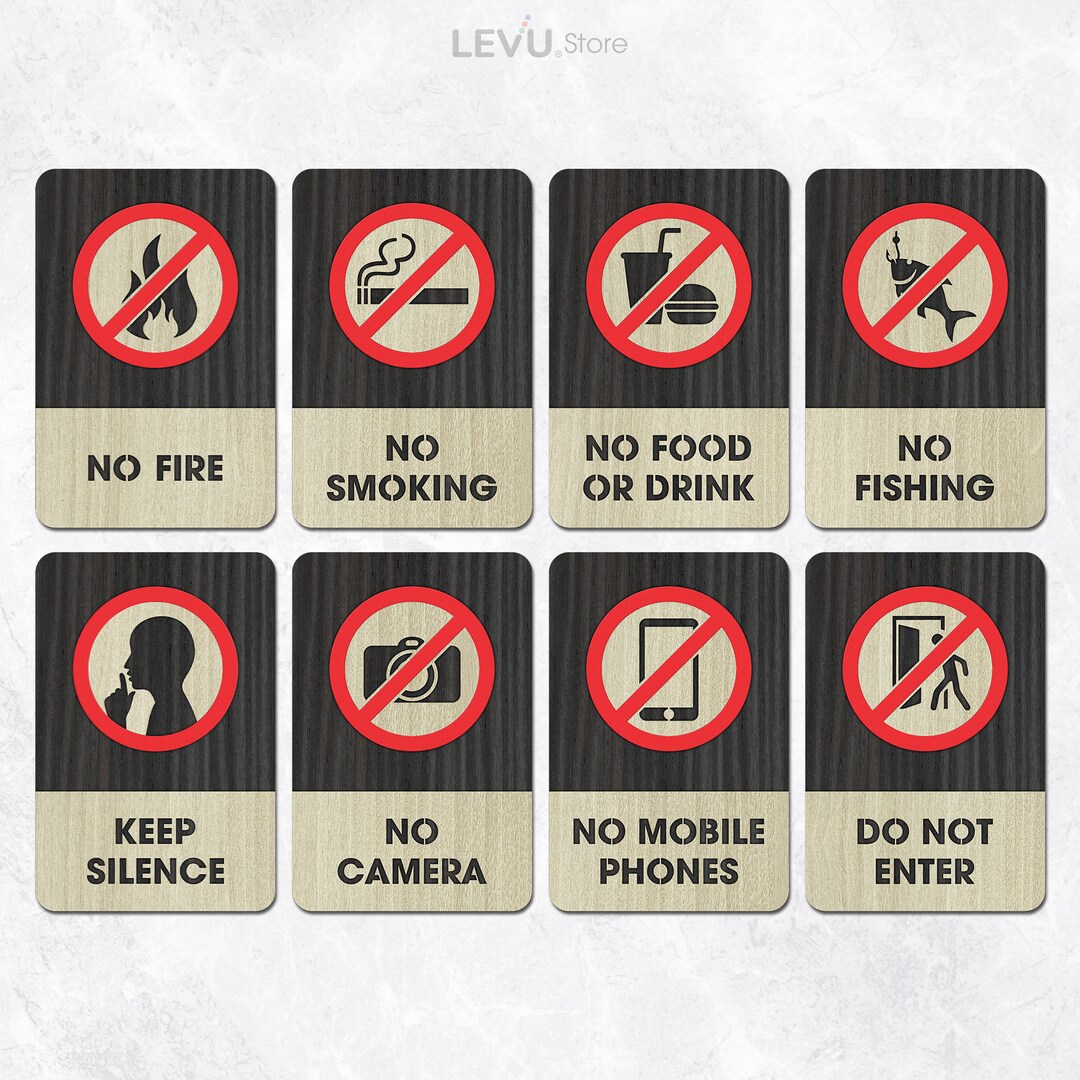 Wood Prohibition Sign, Prohibition Decor, Warning Signs, Shop Signs ...