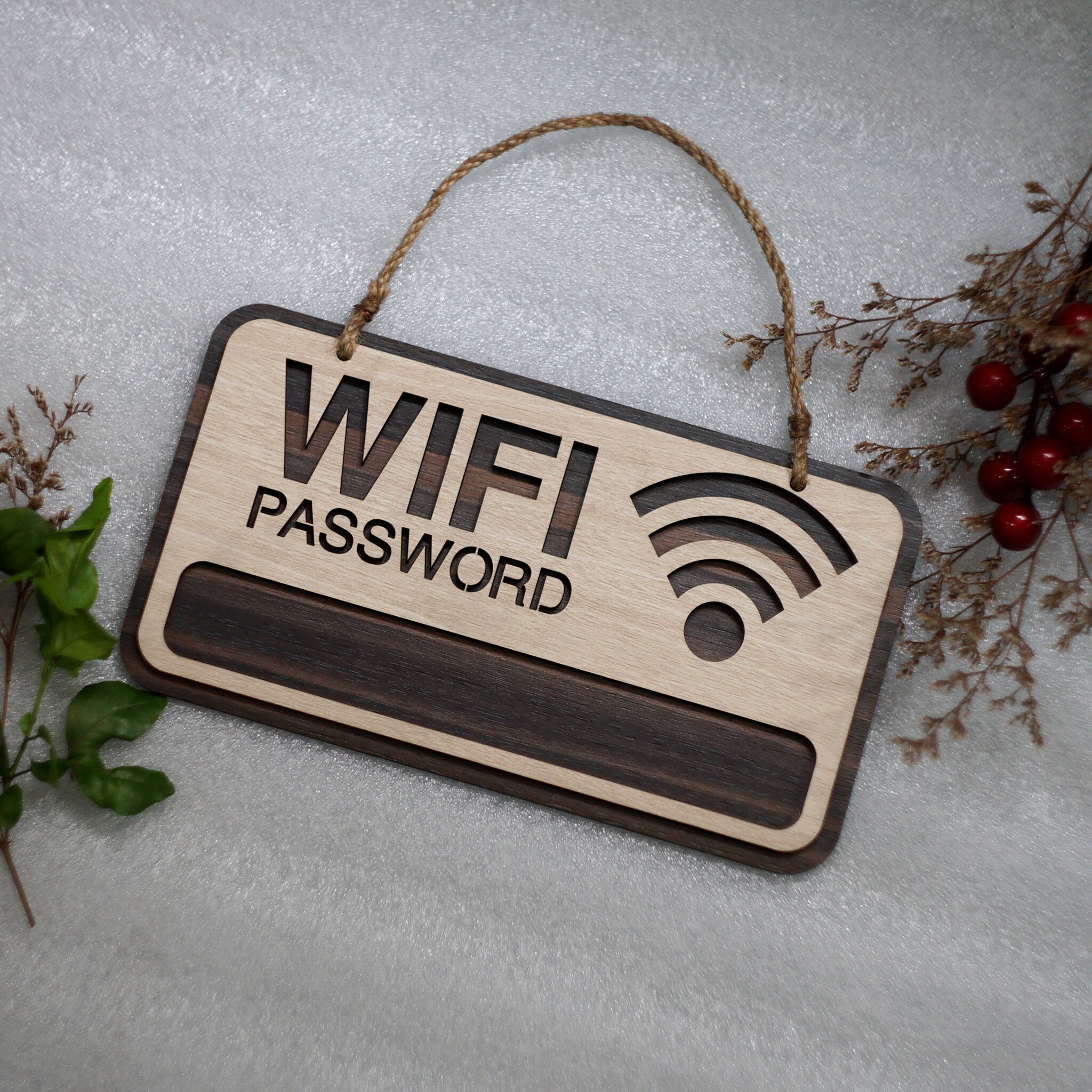 Wooden Wifi Sign, Custom Password WIFI Sign, Hotel Decor, Network Sign ...