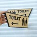 Wooden Toilet Door Sign Decor, Restroom Sign, Bathroom Signs, WC Sign ...