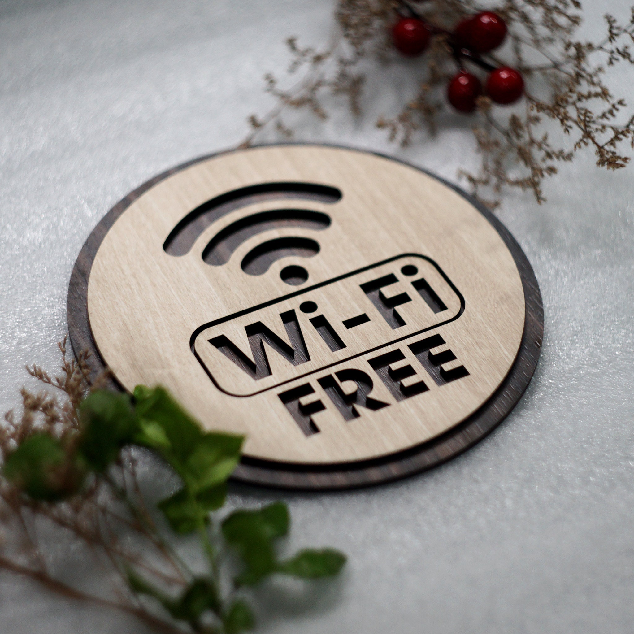 Wooden Free Wifi Sign, Wifi Symbol, Free Wifi Logo, Wooden Sign Decor ...